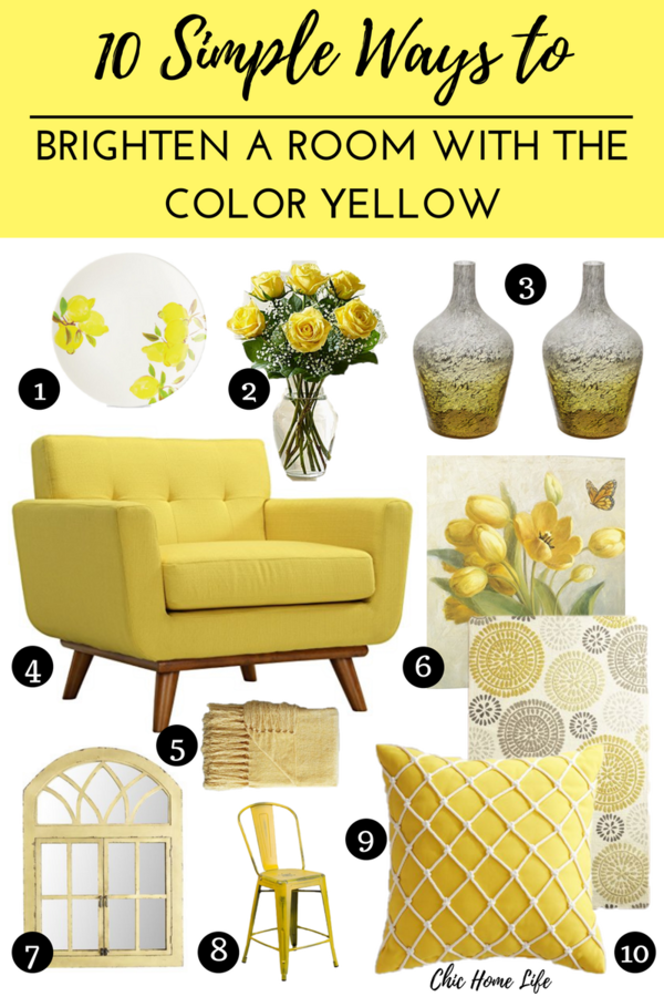 10 Simple Ways To Decorate With The Color Yellow - Chic Home Life