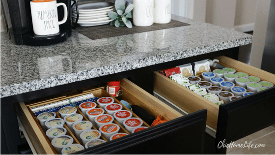 Fall Coffee Bar Organization Ideas - Chic Home Life